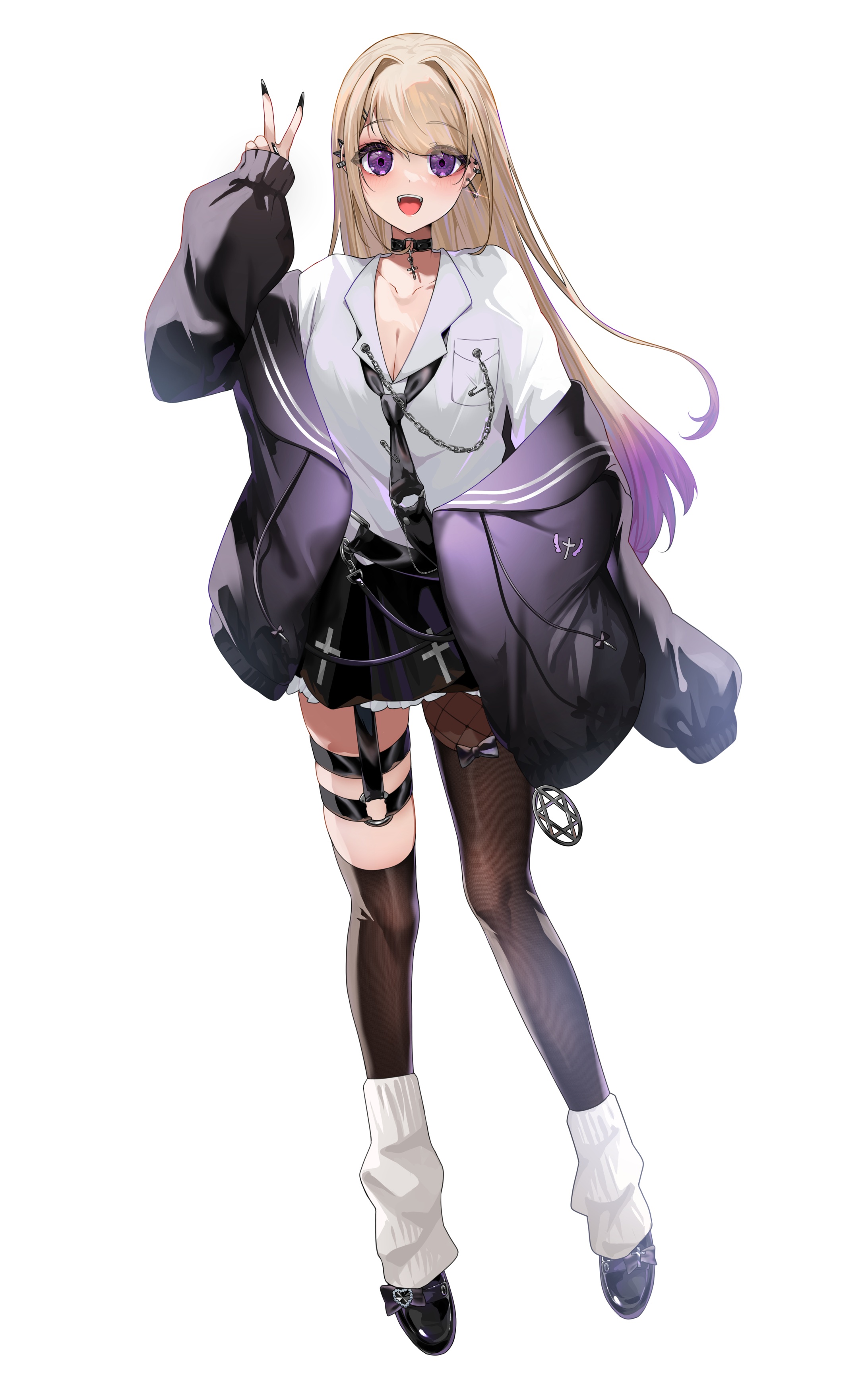 Cadorunrun Cleavage Garter Seifuku Thighhighs 1050572 Yandere